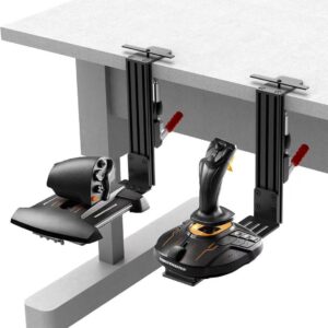 2 Set Desk Mount for Flight Sim Game Joystick, Throttle, Hotas system Compatible with Logitech X56, X52，compatible with Thrustmaster T-Flight Hotas/T.16000M/TCA/Warthog 10C&Throttle/Winwing Orion 1&2