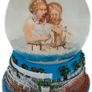 New Snowdome Israel Yardenit Snowglobe Holyland Baptismal Site Jordan River 92mm