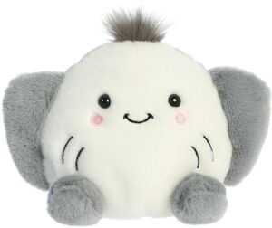 aurora® adorable palm pals™ flapjack stingray™ stuffed animal - pocket-sized play - collectable fun - white 5 inches