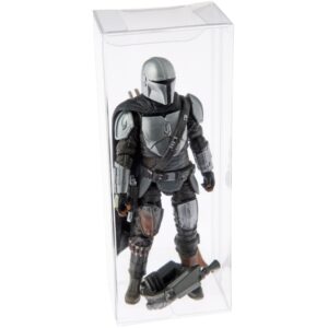 Plymor Clear Folding Action Figure Storage / Display Protector Box, 1.75" W x 1.25" D x 4.5" H, fits 3.75" Figures, 20-Pack