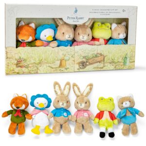 kids preferred peter rabbit classic stuffed animal characters 6 piece gift set 9 inch plush toys for infants babies and kids based on the beatrix potter books