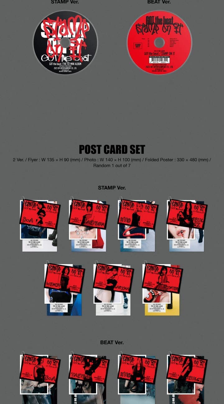 GOT the beat Stamp On It 1st Mini Album CD+Poster+Photobook+Postcard set+Photocard+Tracking (BEAT Version)