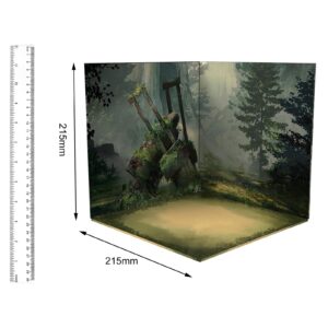 Colaxi 4pieces 1/12 Scale Backdrop Layout Storage Background for Action Figures