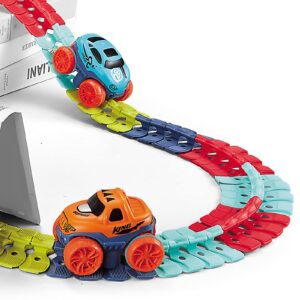 veook Toy car,Tracks Cars Replacement only, Race Car Track Accessories with LED Lights,Compatible with Most Magic Race Car Tracks for Kids Boys and Girls