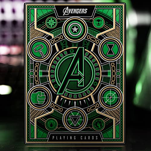 theory11 Avengers Green Edition Premium Playing Cards - Marvel Studios' The Infinity Saga Deck