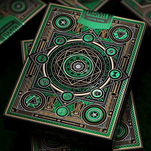 theory11 Avengers Green Edition Premium Playing Cards - Marvel Studios' The Infinity Saga Deck