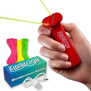 zipstring - wonderment awaits with shark tank - featured string rope launcher loop fidget toy, defying gravity to boost your imagination - the ideal gift for kids and adults, rock'it red