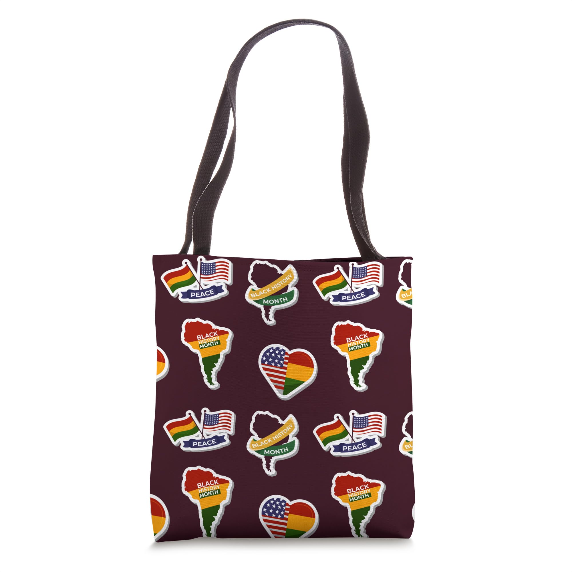 Black History Month American African Pride Pattern Tote Bag