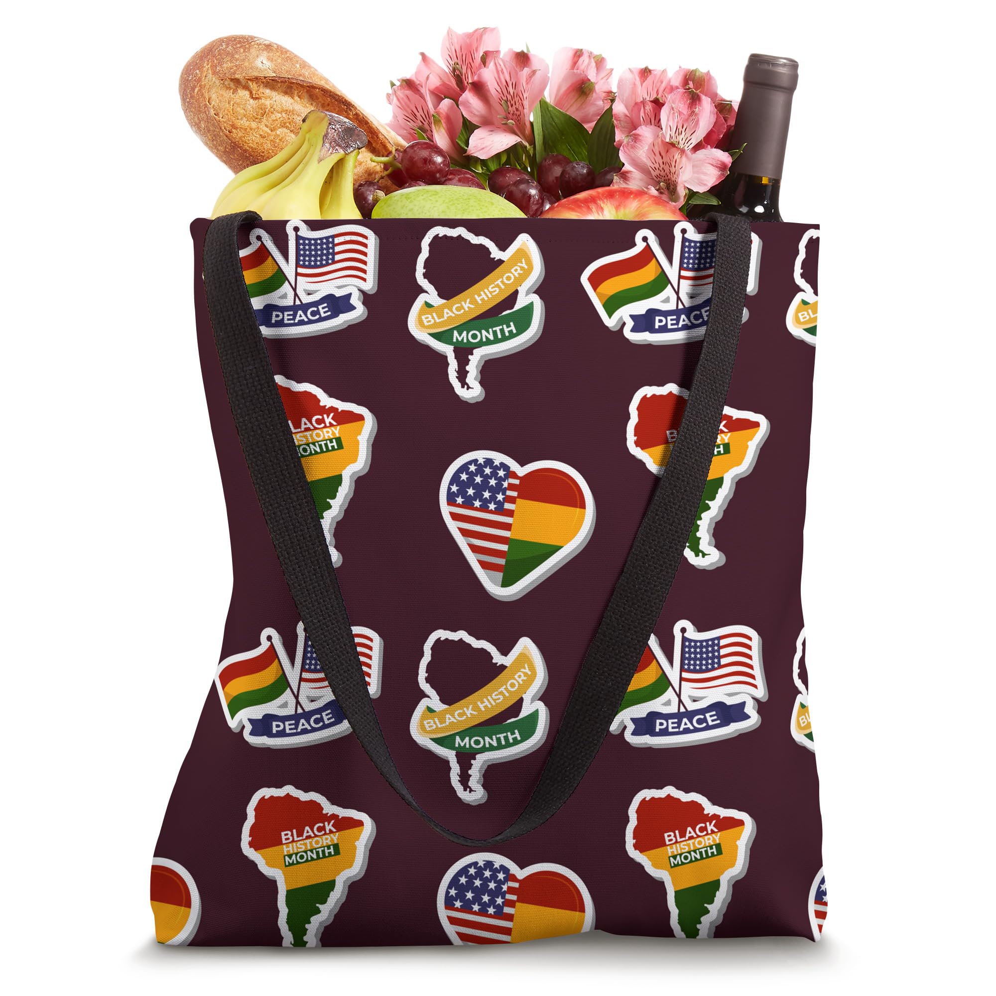 Black History Month American African Pride Pattern Tote Bag