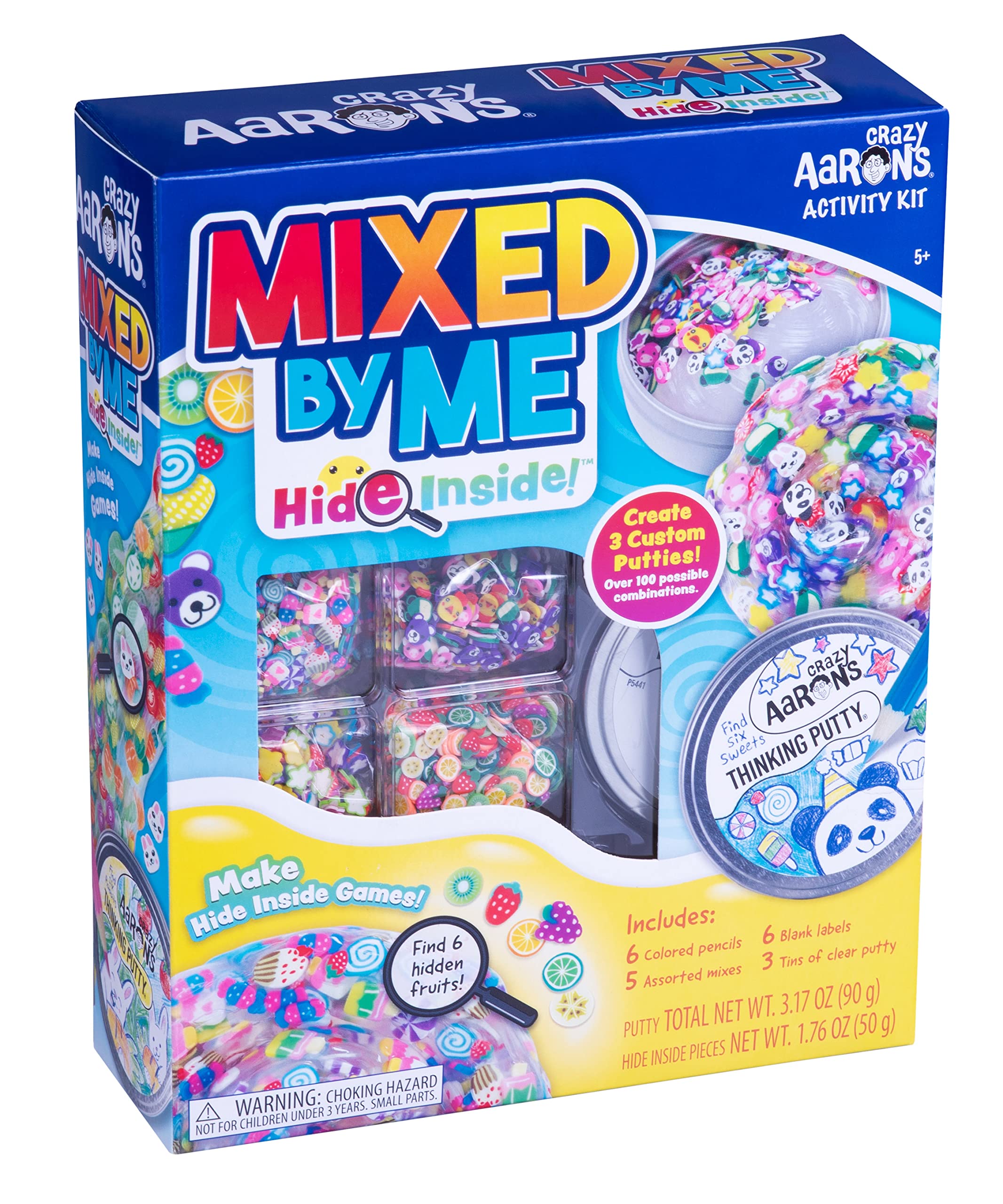 Crazy Aaron’s Thinking Putty Hide Inside! Mixed by Me Kit - Create, Mix, Mold, Fun Activity Set, Mix-in Pieces, Sensory Putty, Fidget, Never Dries Out, Non-Toxic, Crazy Aarons Putty Kids Ages 5+