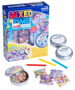 crazy aaron’s thinking putty hide inside! mixed by me kit - create, mix, mold, fun activity set, mix-in pieces, sensory putty, fidget, never dries out, non-toxic, crazy aarons putty kids ages 5+