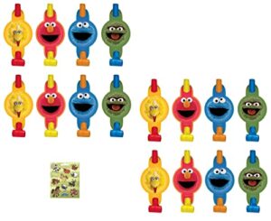 amscan sesame street birthday party supplies bundle includes party blowout - 16 count