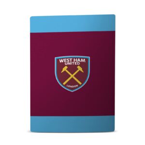 Head Case Designs Officially Licensed West Ham United FC 1895 Claret Crest Art Vinyl Faceplate Sticker Gaming Skin Decal Cover Compatible with Sony Playstation 5 PS5 Disc Edition Console