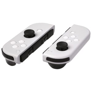 eXtremeRate Replacement Two-Tone Jelly Buttons for JoyCon, White & Clear with Symbols Custom Controller ABXY Direction Home Capture + - Keys, DIY Action Face Buttons for Nintendo Switch & Switch OLED