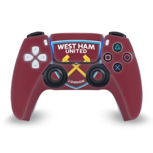 head case designs officially licensed west ham united fc oversized art vinyl faceplate sticker gaming skin decal cover compatible with sony playstation 5 ps5 dualsense controller