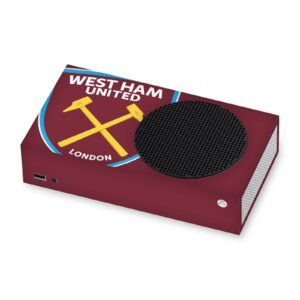 head case designs officially licensed west ham united fc oversized art vinyl sticker gaming skin decal cover compatible with xbox series s console