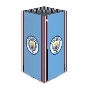 head case designs officially licensed manchester city man city fc 2022/23 home kit logo art vinyl sticker gaming skin decal cover compatible with xbox series x console