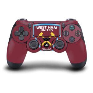 head case designs officially licensed west ham united fc oversized art vinyl sticker gaming skin decal cover compatible with sony playstation 4 ps4 dualshock 4 controller