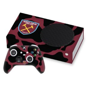 head case designs officially licensed west ham united fc cow print art vinyl sticker gaming skin decal cover compatible with xbox series s console and controller bundle