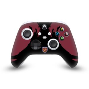 head case designs officially licensed west ham united fc sweep stroke art vinyl sticker gaming skin decal cover compatible with xbox series x/s controller