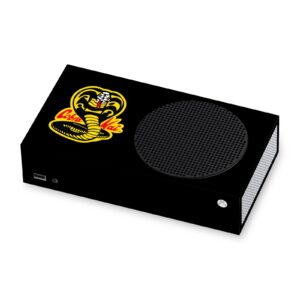 head case designs officially licensed cobra kai classic logo iconic vinyl sticker gaming skin decal cover compatible with xbox series s console