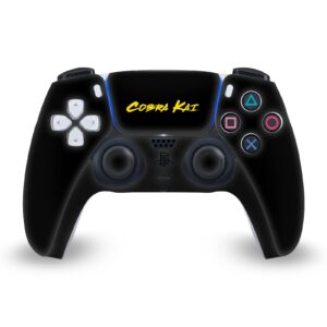 head case designs officially licensed cobra kai classic logo iconic vinyl faceplate sticker gaming skin decal cover compatible with sony playstation 5 ps5 dualsense controller