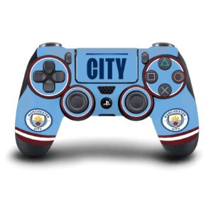 head case designs officially licensed manchester city man city fc 2022/23 home kit logo art vinyl sticker gaming skin decal cover compatible with sony playstation 4 ps4 dualshock 4 controller