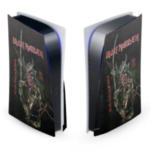 head case designs officially licensed iron maiden senjutsu album cover graphic art vinyl faceplate sticker gaming skin decal cover compatible with sony playstation 5 ps5 disc edition console