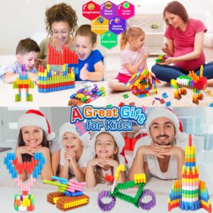 Salanheo Kids 140pcs Set Building Blocks Construction Toy - Learning STEM Toys Educational Kit Child - 10 Colors Building Toys for Kids Ages 3+