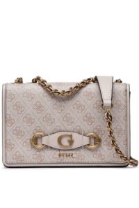 guess izzy convertible crossbody flap, dove logo