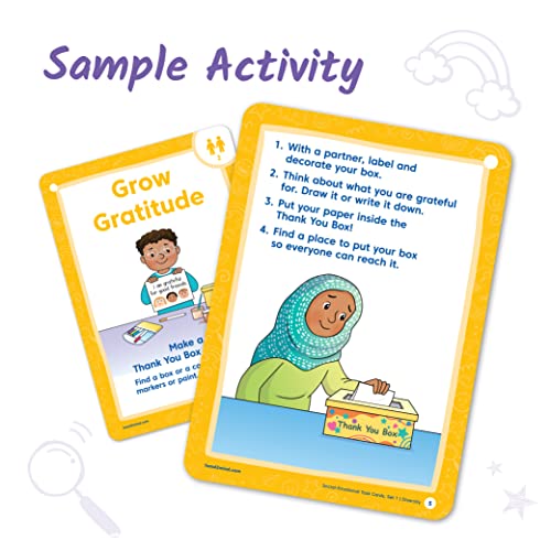 hand2mind Social Emotional Task Cards for Ages 3+, Social Emotional Learning, Play Therapy Toys for Counselors, Social Skills Activities for Kids, Conversation Starters, Emotional Regulation for Kids