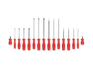 tekton hard handle screwdriver set, 16-piece (#0-#3, 1/8-5/16 in.) | drv44002 | made in usa