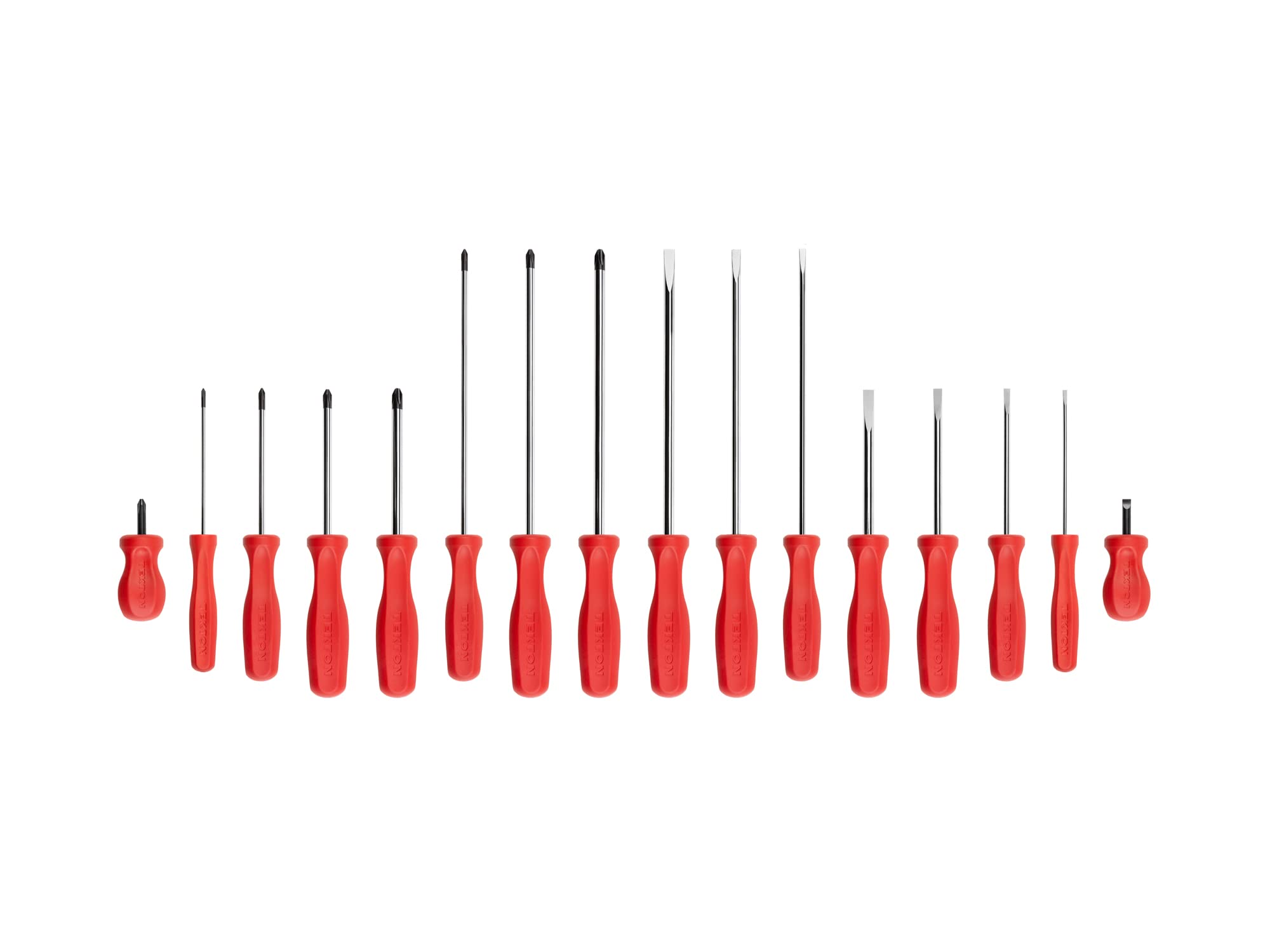 TEKTON Hard Handle Screwdriver Set, 16-Piece (#0-#3, 1/8-5/16 in.) | DRV44002 | Made in USA