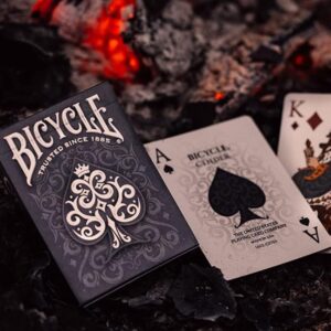 Bicycle Cinder Premium Playing Cards, Silver Smoke Foil, 1 Deck