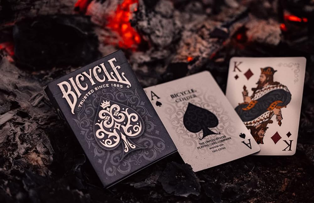 Bicycle Cinder Premium Playing Cards, Silver Smoke Foil, 1 Deck