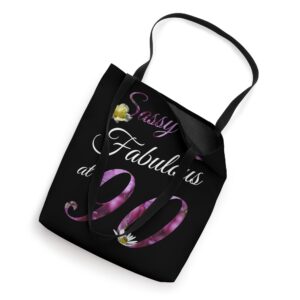 90 Year Old Sassy & Fabulous Floral 1934 90th Birthday Gift Tote Bag