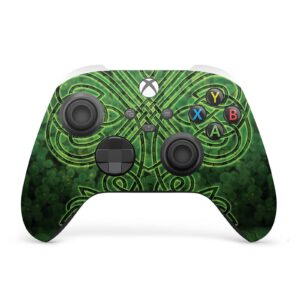 head case designs officially licensed brigid ashwood irish shamrock art mix vinyl sticker gaming skin decal cover compatible with xbox series x/s controller