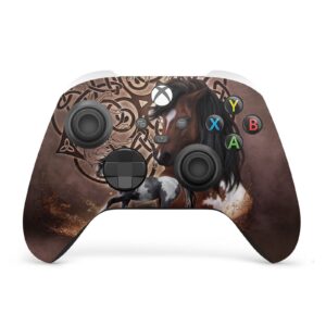 head case designs officially licensed brigid ashwood horse art mix vinyl sticker gaming skin decal cover compatible with xbox series x/s controller