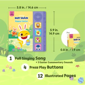 Baby Shark Happy Easter 4 Button Sound Book, Baby Shark Children's Easter Books, Interactive Learning Books For Toddlers, Learning & Education Toys, Baby Shark Seasonal Gifts For Babies