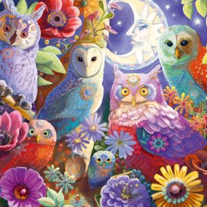 Ravensburger Night Owl Hoot Jigsaw Puzzle - 300 Larger Format Pieces | Vibrant, Glare-Free Imagery | Perfect Interlocking Fit | FSC Certified Sustainable Wood | Ideal for Ages 9 and Up