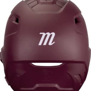 MARUCCI DURAVENT Batting Helmet with JAW Guard, Maroon, Senior, NOCSAE/SEI Certified