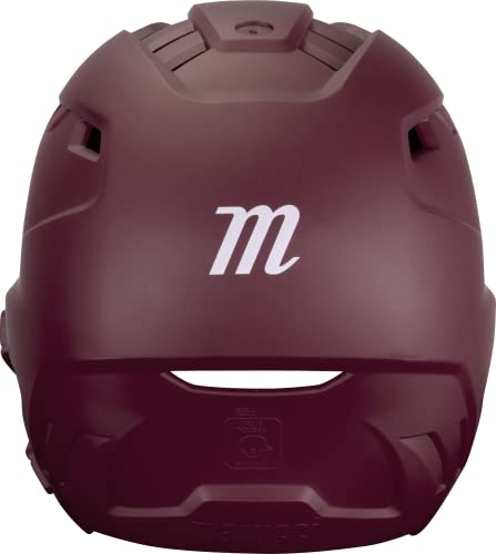 MARUCCI DURAVENT Batting Helmet with JAW Guard, Maroon, Senior, NOCSAE/SEI Certified