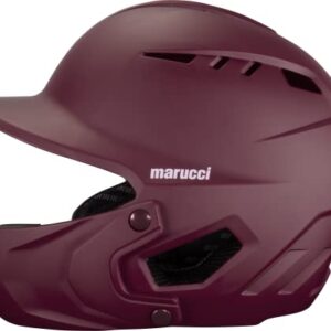 MARUCCI DURAVENT Batting Helmet with JAW Guard, Maroon, Senior, NOCSAE/SEI Certified