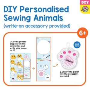 C.S. Kids Magic World DIY Personalised Sewing Kit - BS15 My Snuggly Friends (My Owl/My Koala/My Sloth)|Arts & Crafts Gifts | Educational Sewing Kit for Kids(Safety Needle & Instruction Included)