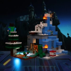 BrickBling LED Light Compatible with Lego The Frozen Peaks 21243 Toy Building Set; Creative Light Compatible with Lego 21243-Lights Only, No Bricks