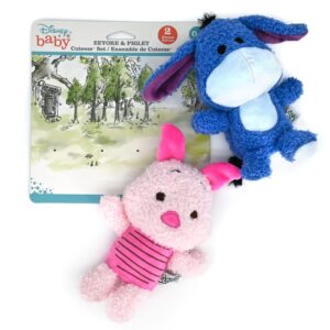 kids preferred disney baby cuteeze winnie the pooh friends eeyore and piglet stuffed animal plush toys 2 piece set for baby and toddler boys and girls - 7 inches