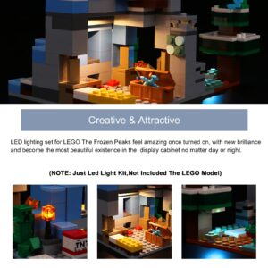 BrickBling LED Light Compatible with Lego The Frozen Peaks 21243 Toy Building Set; Creative Light Compatible with Lego 21243-Lights Only, No Bricks