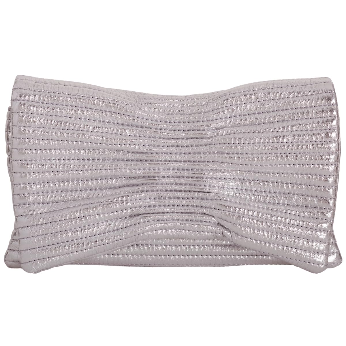 JNB Metallic Quilted Envelope Clutch,Sv44