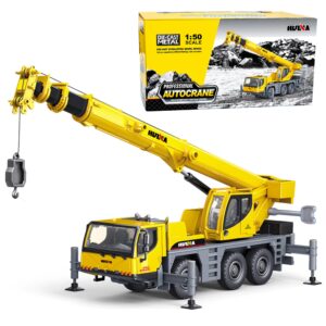 qcar mobile crane truck construction vehicles toys,1:50 scale diecast site auto crane, toy trucks for kids 8,9,10,11,12 year old and up