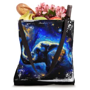 Swirling Galaxy Elephant Tote Bag